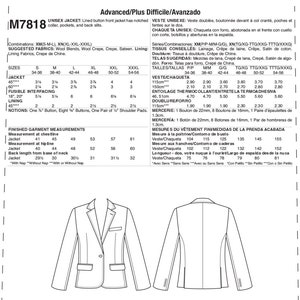 SUIT JACKET Sewing PATTERN | Sew Womens Mens Clothes Clothing | Blazer ...