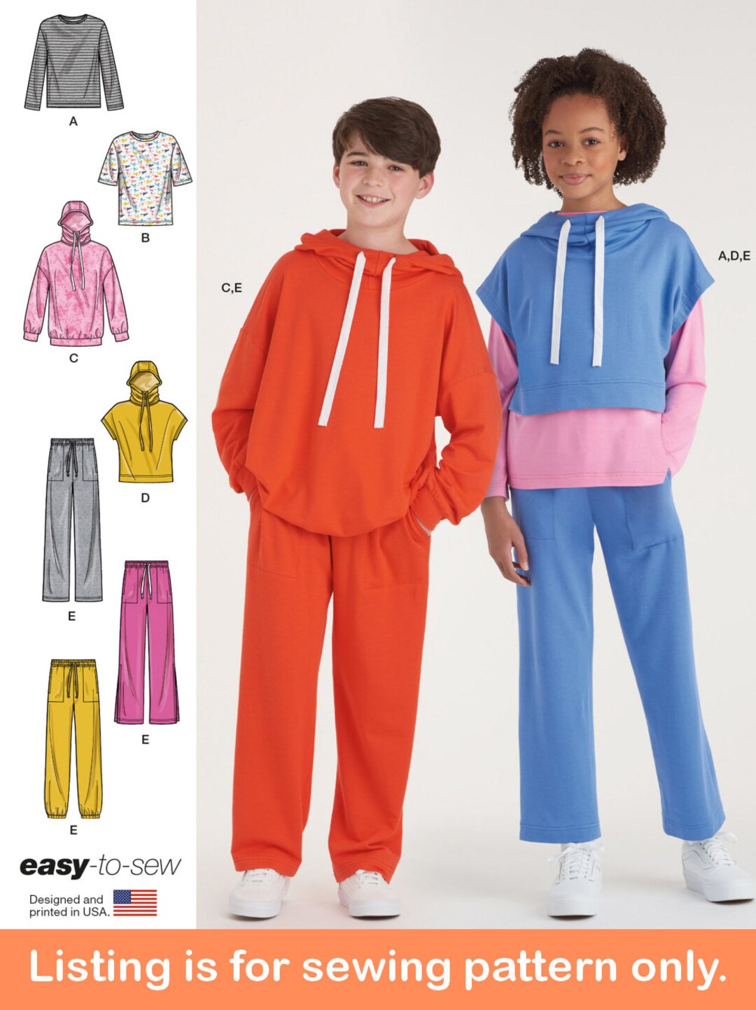 SWEATSUIT SEWING PATTERN | Sew Boys Girls Clothes Clothing | Hoodie ...