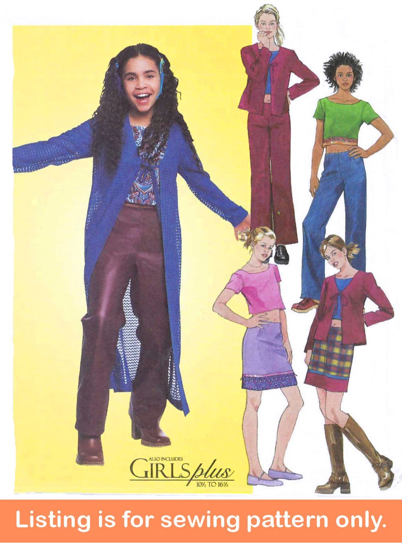 GIRLS SEWING PATTERN Sew Tween Teen Clothes Clothing - Etsy