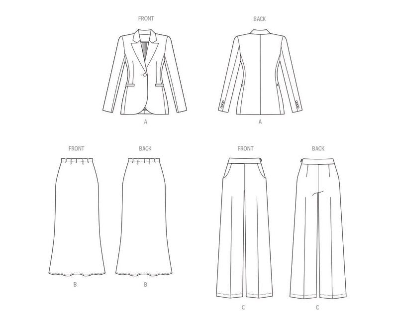 SUIT SEWING PATTERN | Sew Womens Clothes Clothing | Suit Jacket Blazer ...