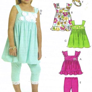 GIRLS SEWING PATTERN Sew Summer Clothes Clothing Tank Top Dress ...