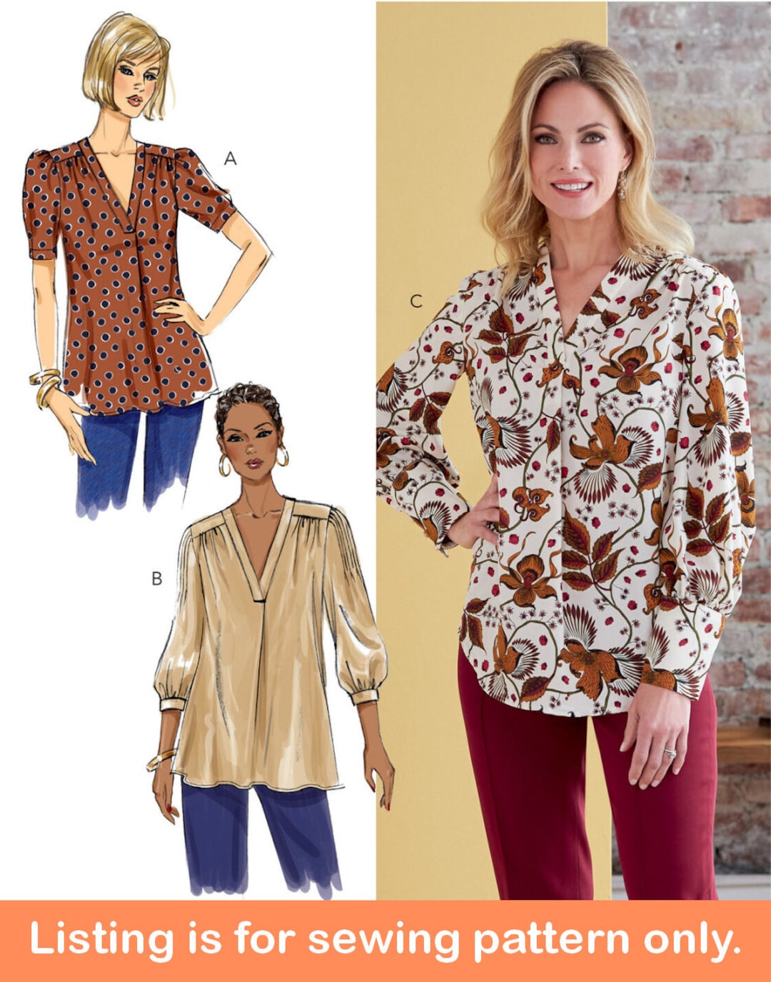 SHIRT SEWING PATTERN | Sew Womens Misses Clothes Clothing | Top Short ...