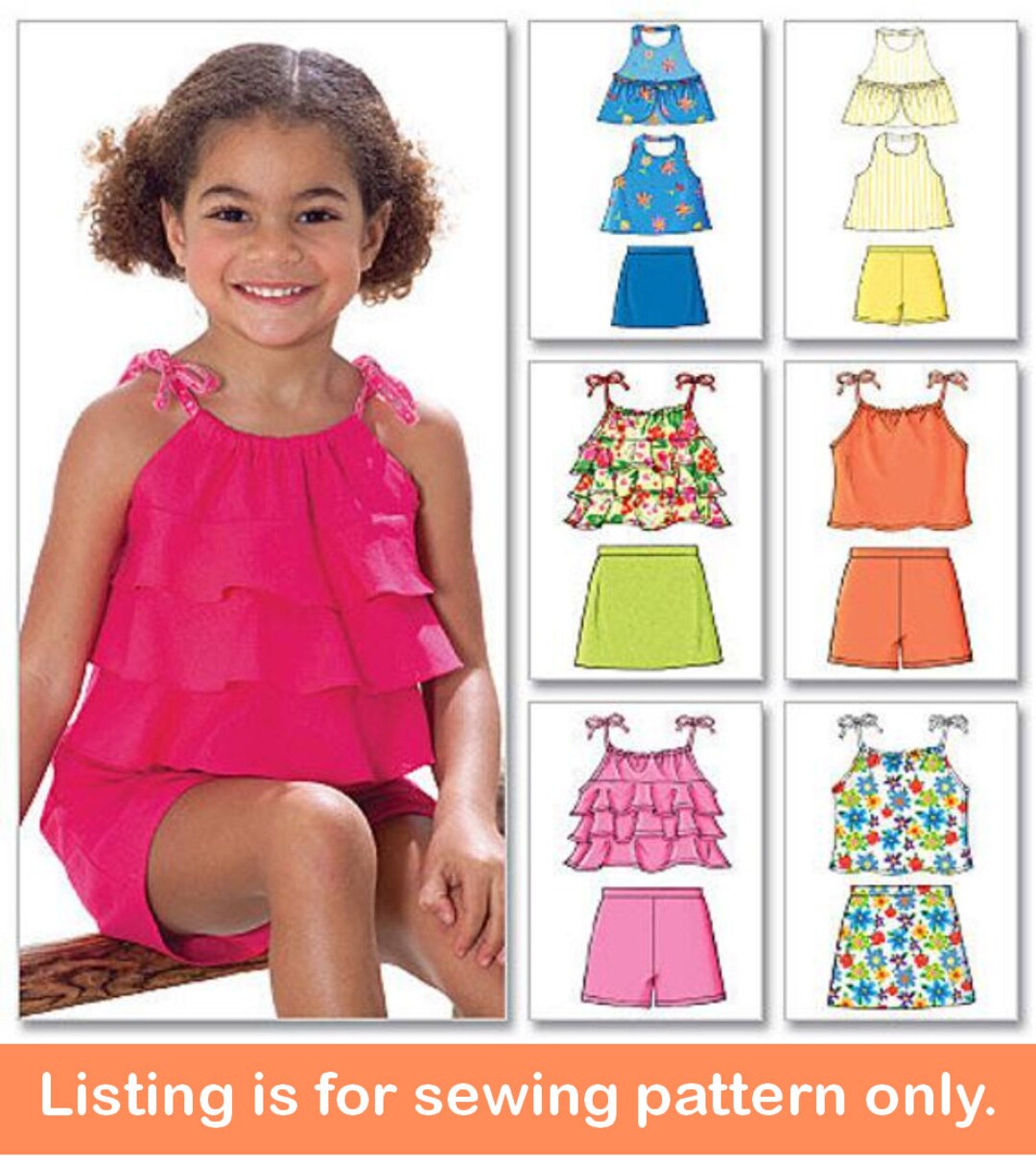 SUMMER SEWING PATTERN | Make Girls Clothes | Kids Clothing Halter Top ...