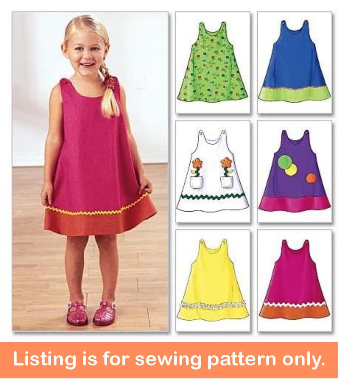SUNDRESS SEWING PATTERN | Sew Girls Clothes Clothing | Sleeveless Dress ...