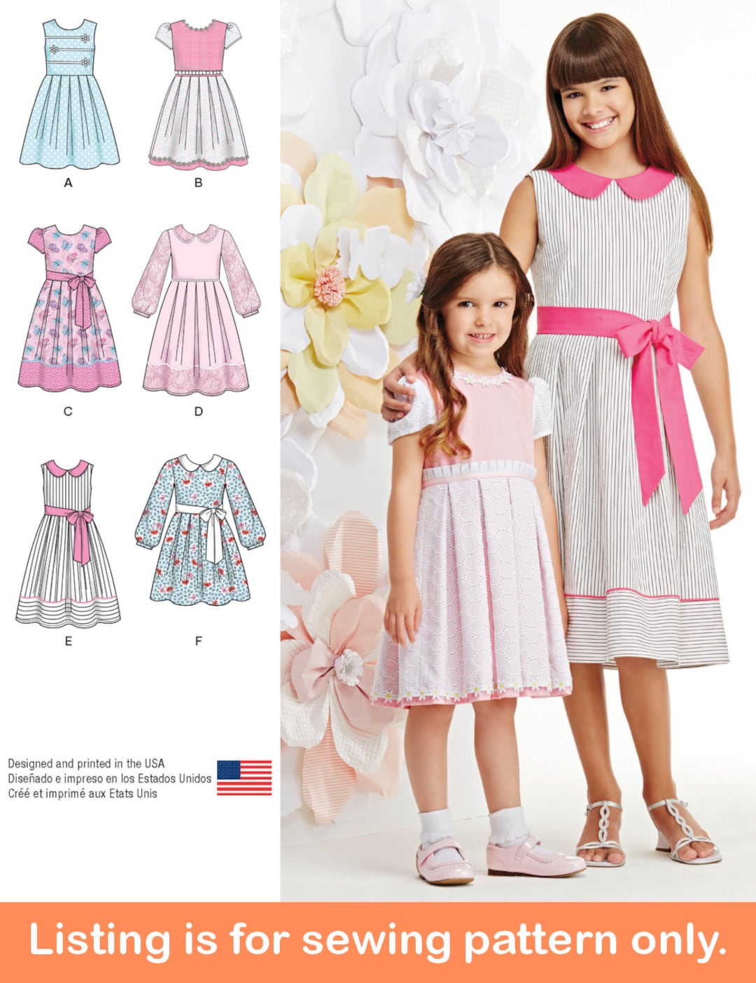 Sale!! DRESS SEWING PATTERN | Make Girls Clothes | Kids Clothing Party ...