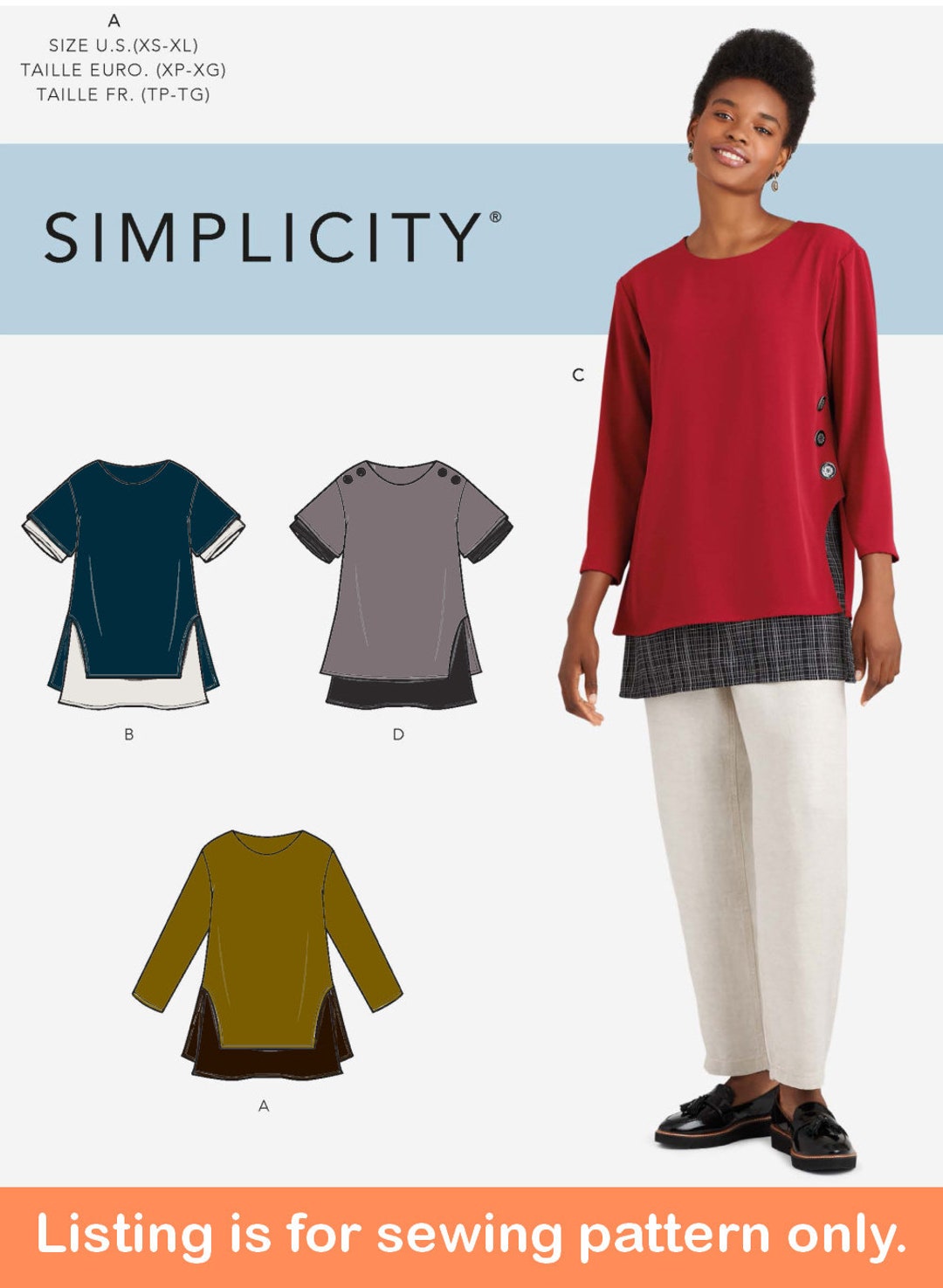 SHIRT SEWING PATTERN | Sew Womens Clothes Clothing | Layered Tunic ...