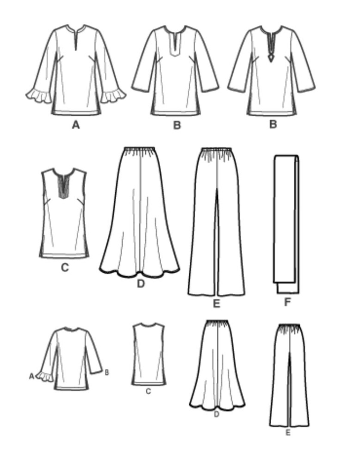 WOMENS SEWING PATTERN | Sew Easy Clothes Clothing | Shirt Tank Top ...