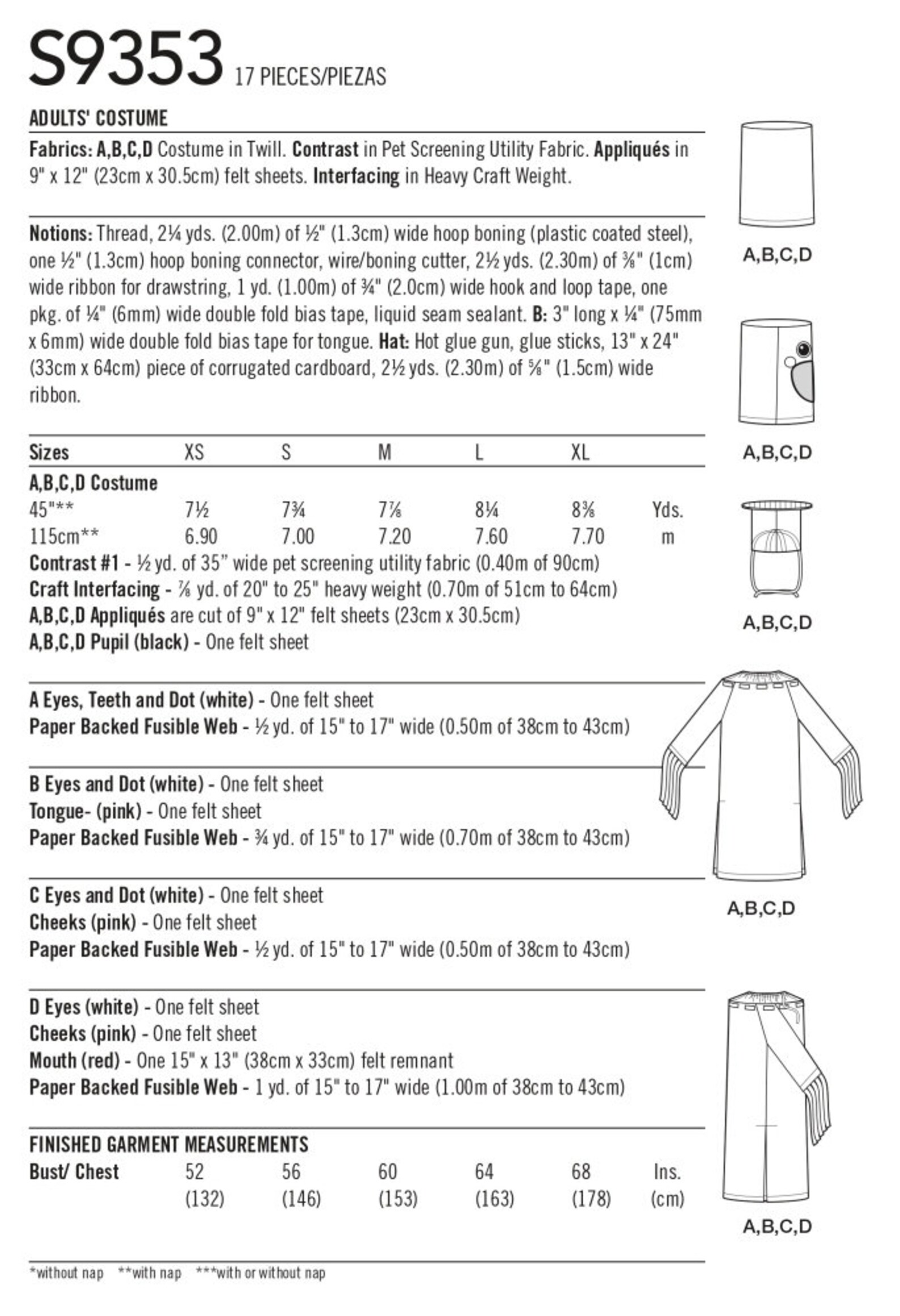 COSTUME SEWING PATTERN Sew Mens Womens Halloween Carnival | Etsy