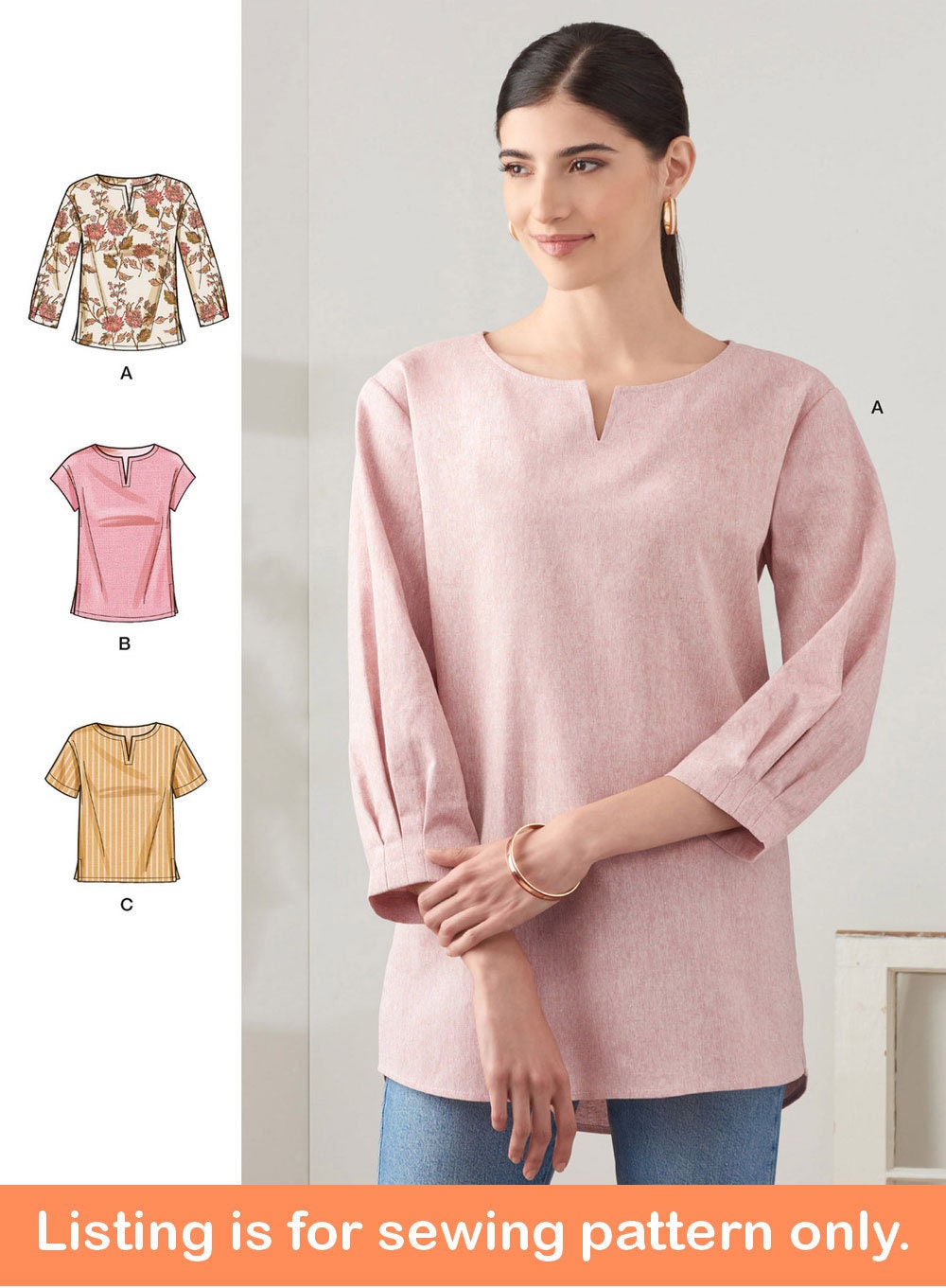 TOP SEWING PATTERN | Sew Womans Clothes Clothing | Formal Shirt Long ...