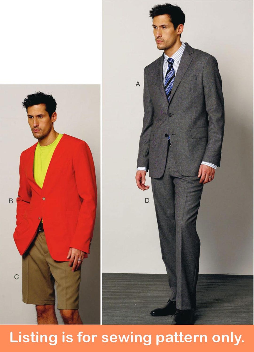 SUIT SEWING PATTERN | Sew Mens Clothes Clothing | Formal Party Dress ...