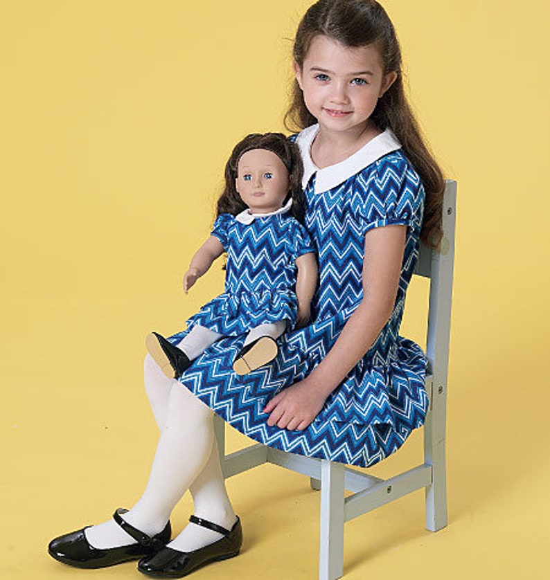 Drop Waist DRESS SEWING PATTERN Make Matching Girls & 18 - Etsy