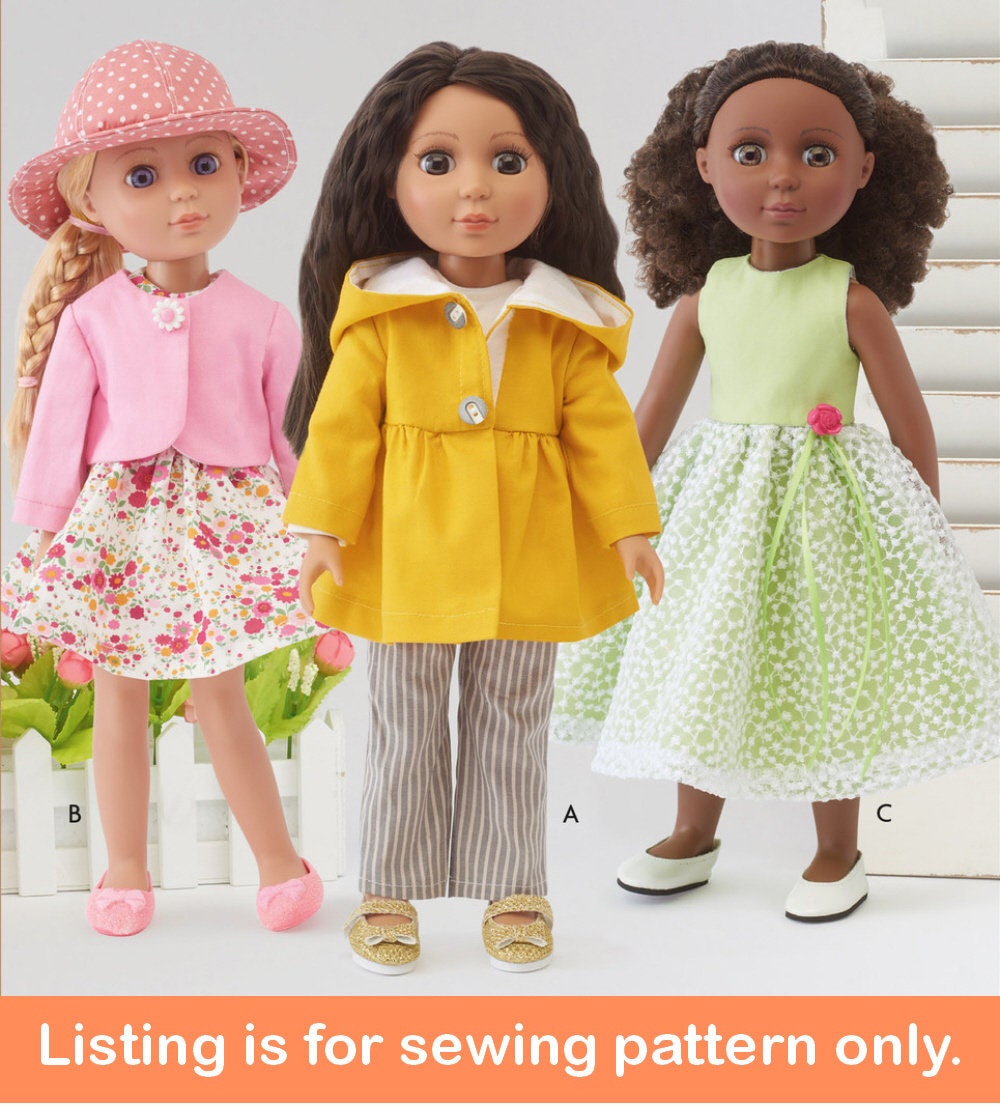 DOLL CLOTHES Sewing PATTERN Make Clothing for 14 Doll - Etsy