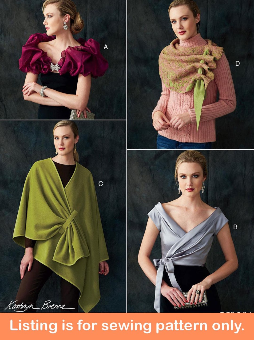 FORMAL WRAP Sewing PATTERN | Sew Womens Clothes Clothing | Cocktail ...