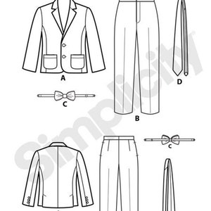 SUIT SEWING PATTERN | Make Boys Clothes | Kids Clothing Jacket Dress ...