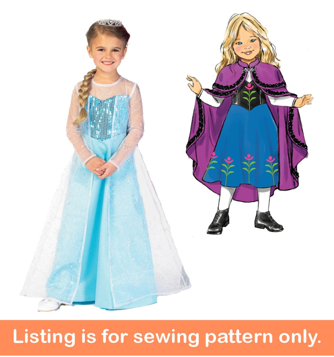 COSTUME SEWING PATTERN | Sew Girls Halloween Carnival Dress | Frozen ...