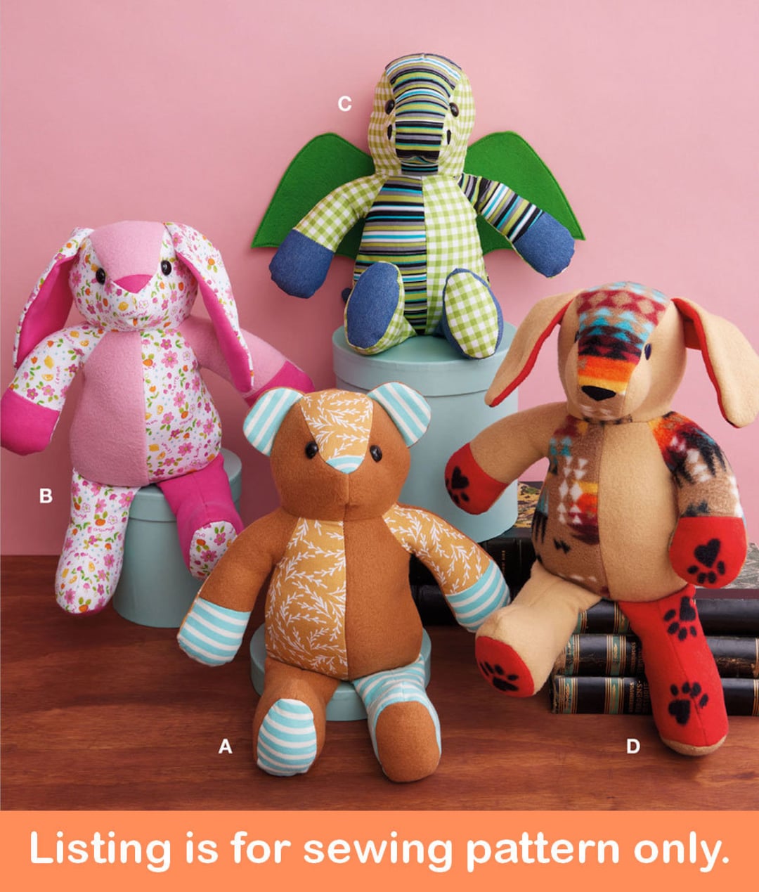 STUFFED TOY Sewing PATTERN | Sew Cloth Soft Animals | Kids Teddy Bear ...