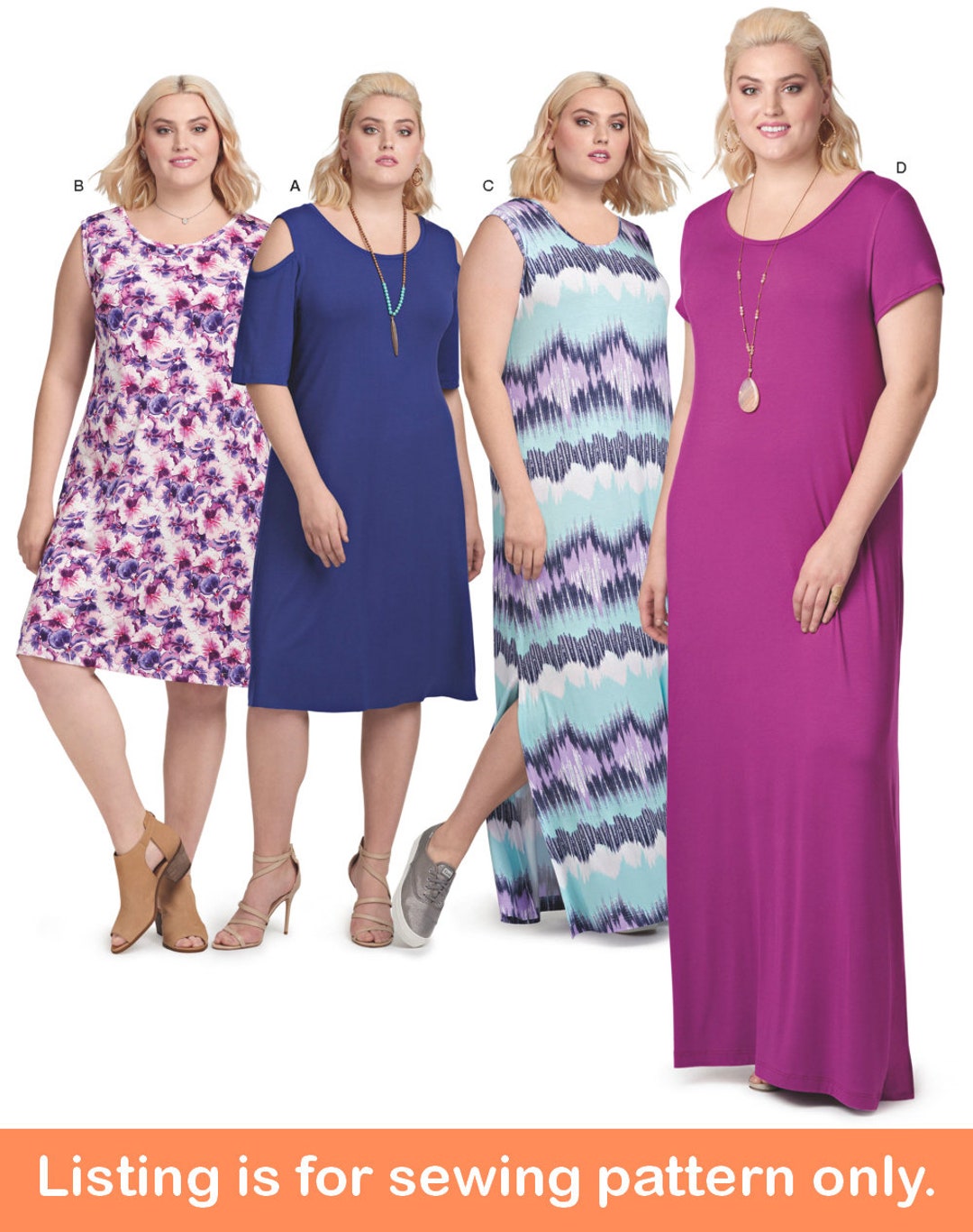 DRESS SEWING PATTERN | Sew Women Misses Clothes Clothing | Long Short ...