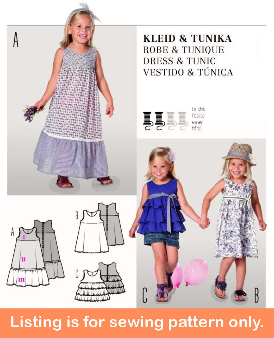 GIRLS SEWING PATTERN | Make Kids Clothes Clothing | Shirt Dress ...