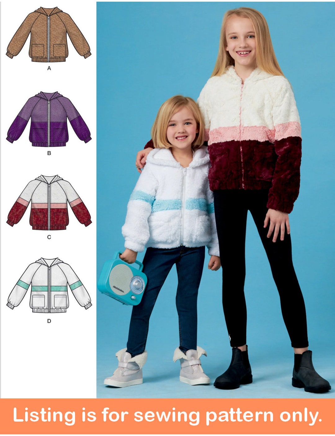 JACKET SEWING PATTERN | Make Girls Clothes | Kids Clothing Winter ...