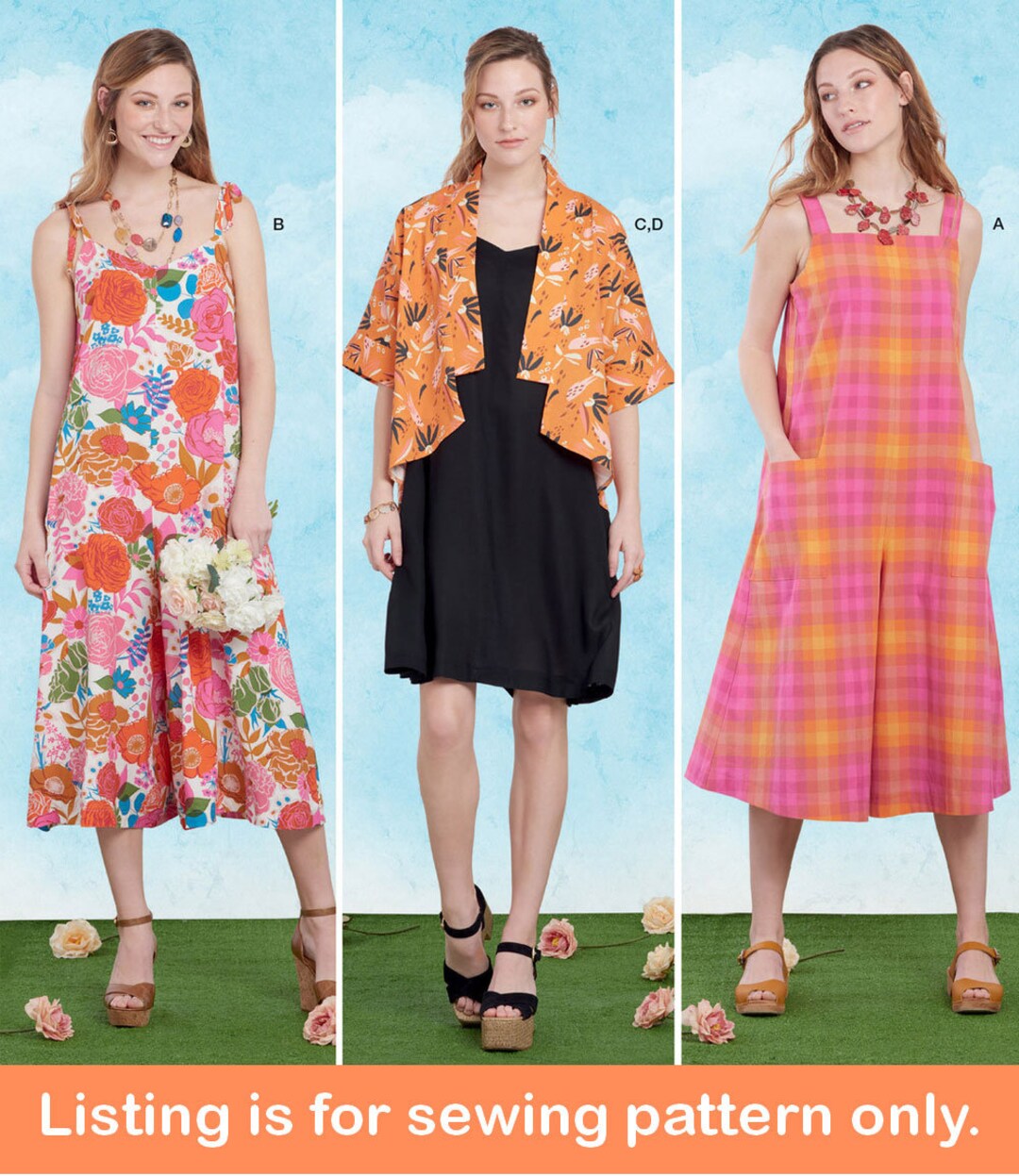 WOMENS SEWING PATTERN | Sew Summer Clothes Clothing | Dress Sundress ...