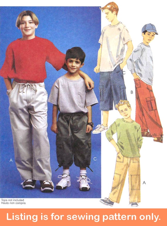 PANTS SEWING PATTERN Sew Boys Clothes Clothing Patch Cargo - Etsy