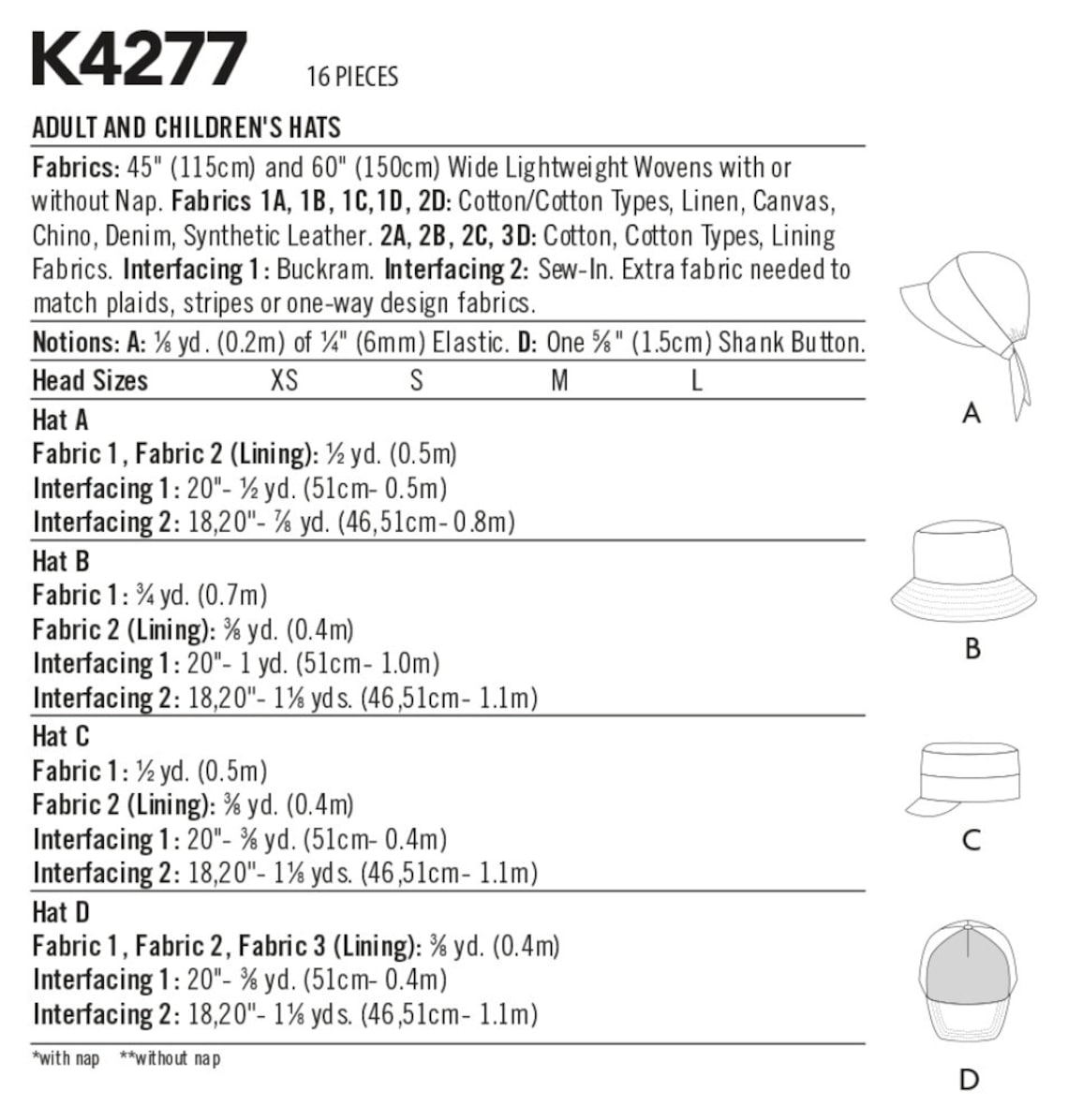 HAT SEWING PATTERN Sew Matching Adult Child Headwear | Etsy