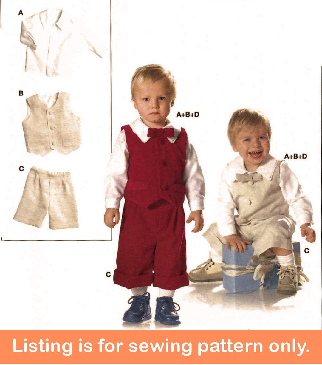 BOYS SEWING PATTERN | Sew Boys Clothes Clothing Baby Toddler | Formal ...