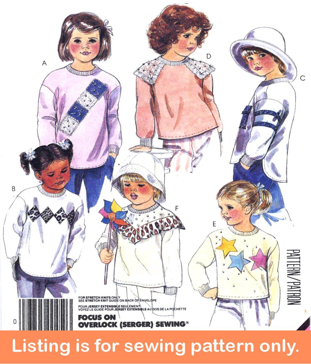 SWEATSHIRT SEWING PATTERN | Sew Boys Girls Clothes Clothing | Long ...