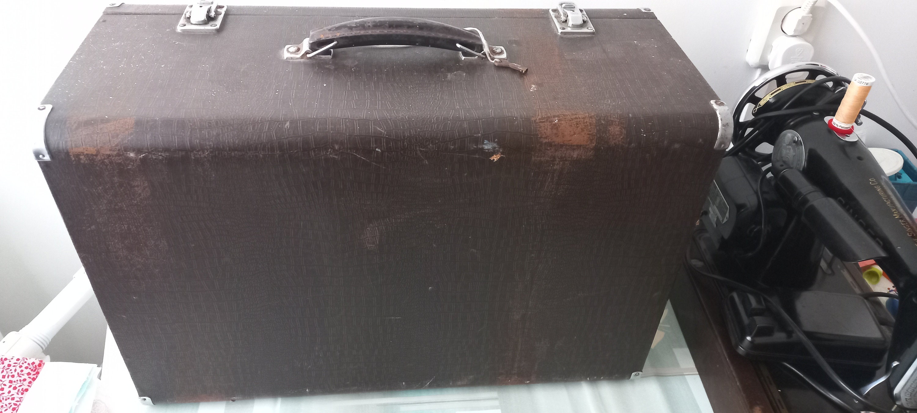 SINGER SEWING, VINTAGE 201K Singer Sewing Machine Powerful Motorized ...