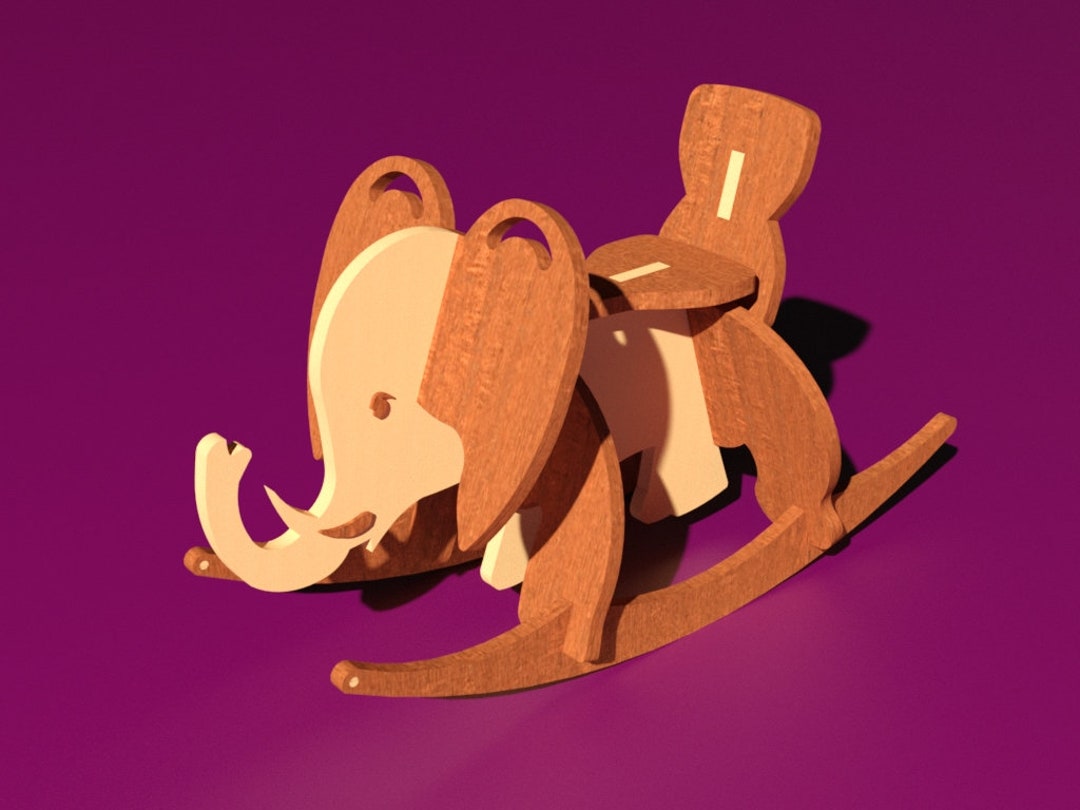 Rocking Chair for Children, Elephant, Cnc Pattern, 3d, Laser Cut ...