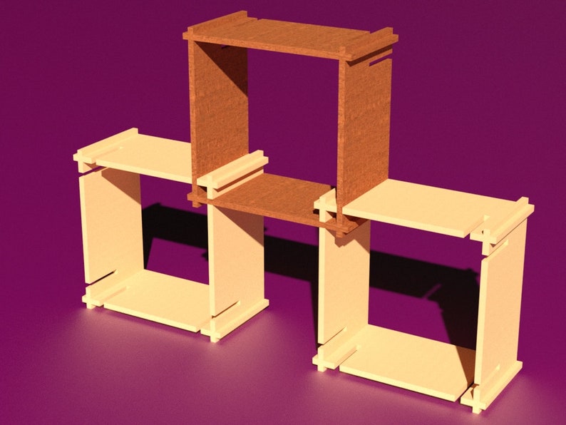 Modular Shelves, Cnc Plan, 3D, Laser Cut, Download, Ai Files, Dwg Files ...