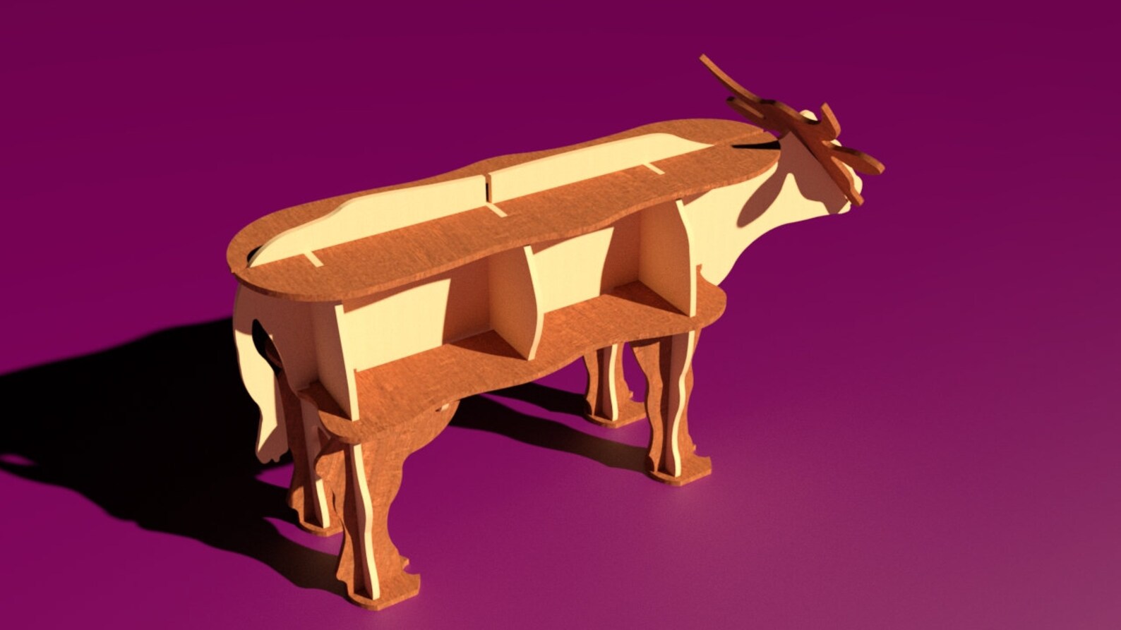 Cow-stand, Shelves, Cnc Pattern, 3d, Laser Cut, Download, Ai Files, Dwg ...