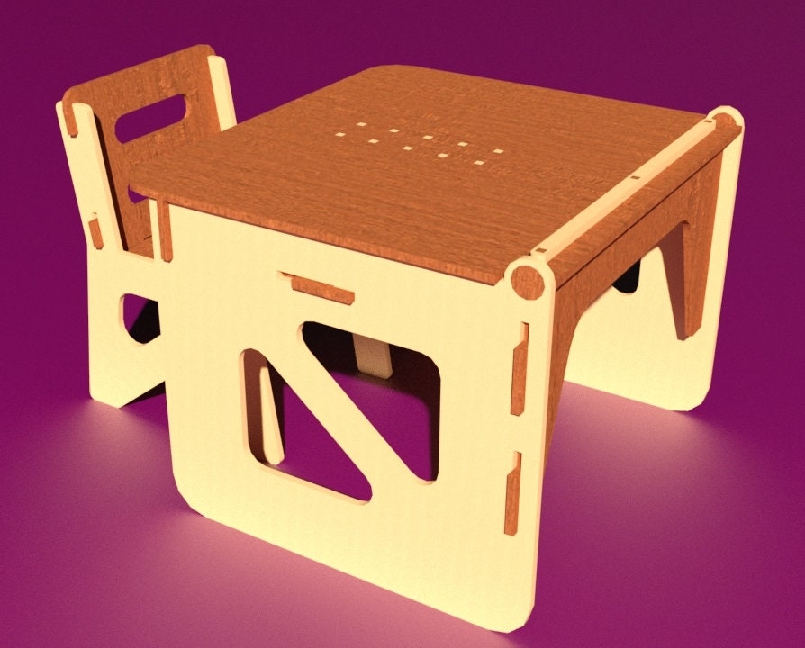 School Desk and Chair for a Child, Cnc Pattern, 3d, Laser Cut, Download ...