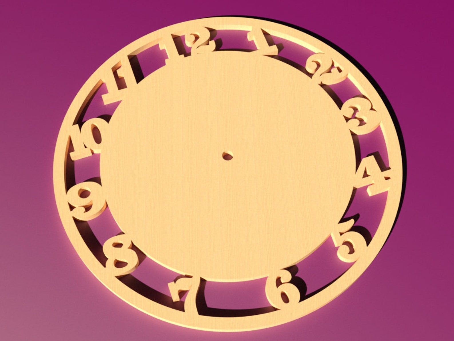 Clock Face With Arabic Numerals, Cnc Pattern, 3d, Laser Cut, Download ...