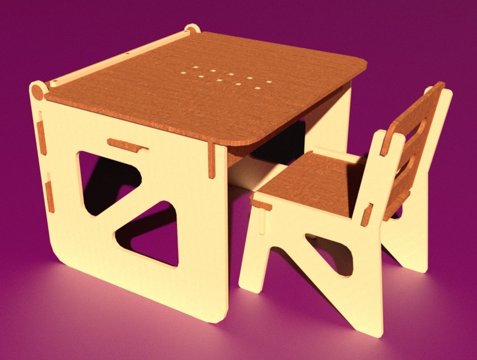 School Desk and Chair for a Child, Cnc Pattern, 3d, Laser Cut, Download ...