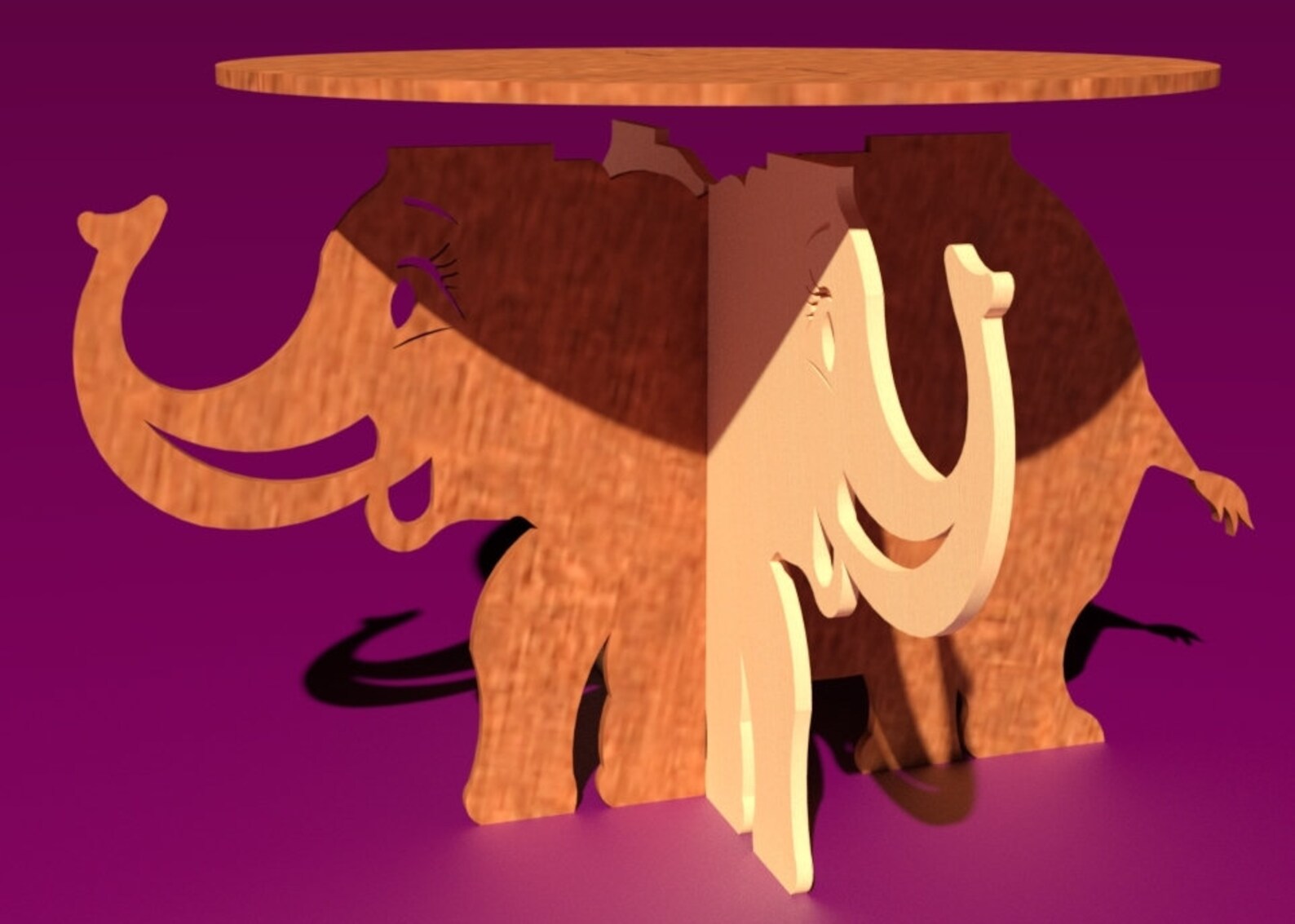 Elephant-stand, Cnc Plan, 3D, Laser Cut, Download, Ai Files, Dwg Files ...