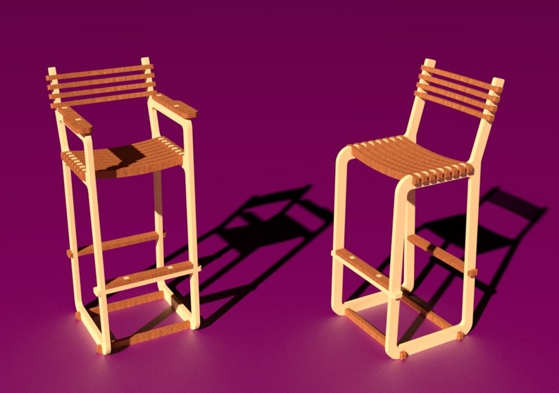 Bar Chair, Bar Stool, Bar Furniture, Cnc Pattern, 3d, Laser Cut ...
