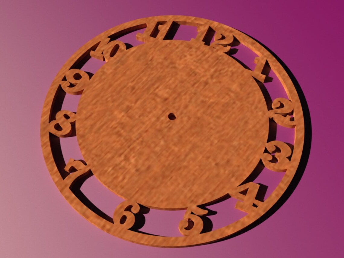 Clock Face With Arabic Numerals, Cnc Pattern, 3d, Laser Cut, Download ...