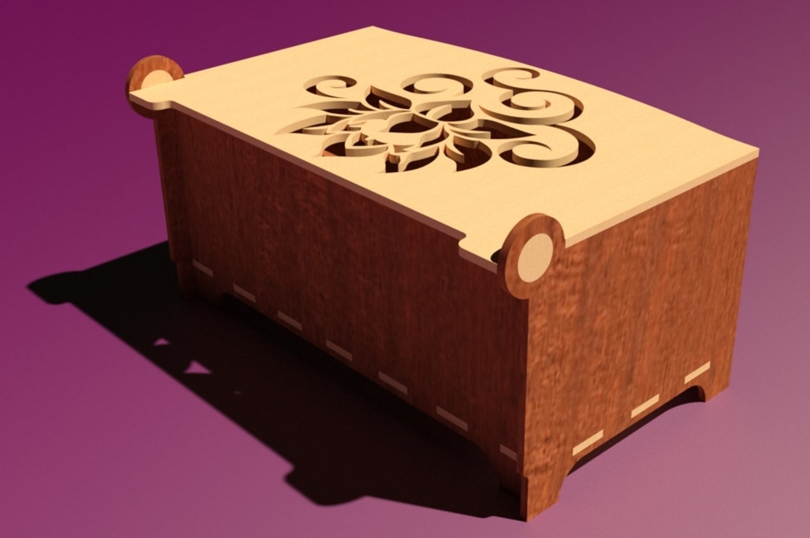 Jewelry Box, Box, CNC Pattern, CNC Plan, DWG Files, 3D Project, Laser ...