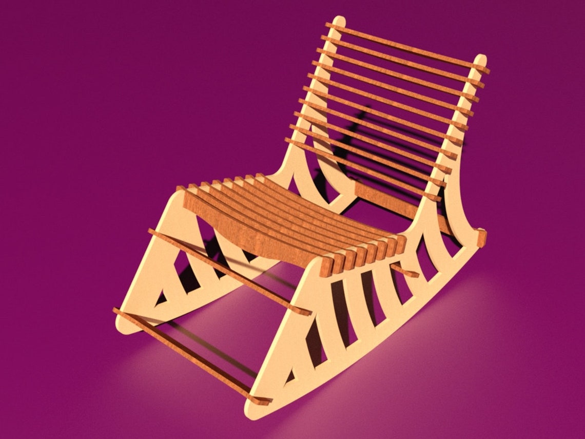 Rocking Chair for Children, Cnc Pattern, 3d, Laser Cut, Download, Ai ...