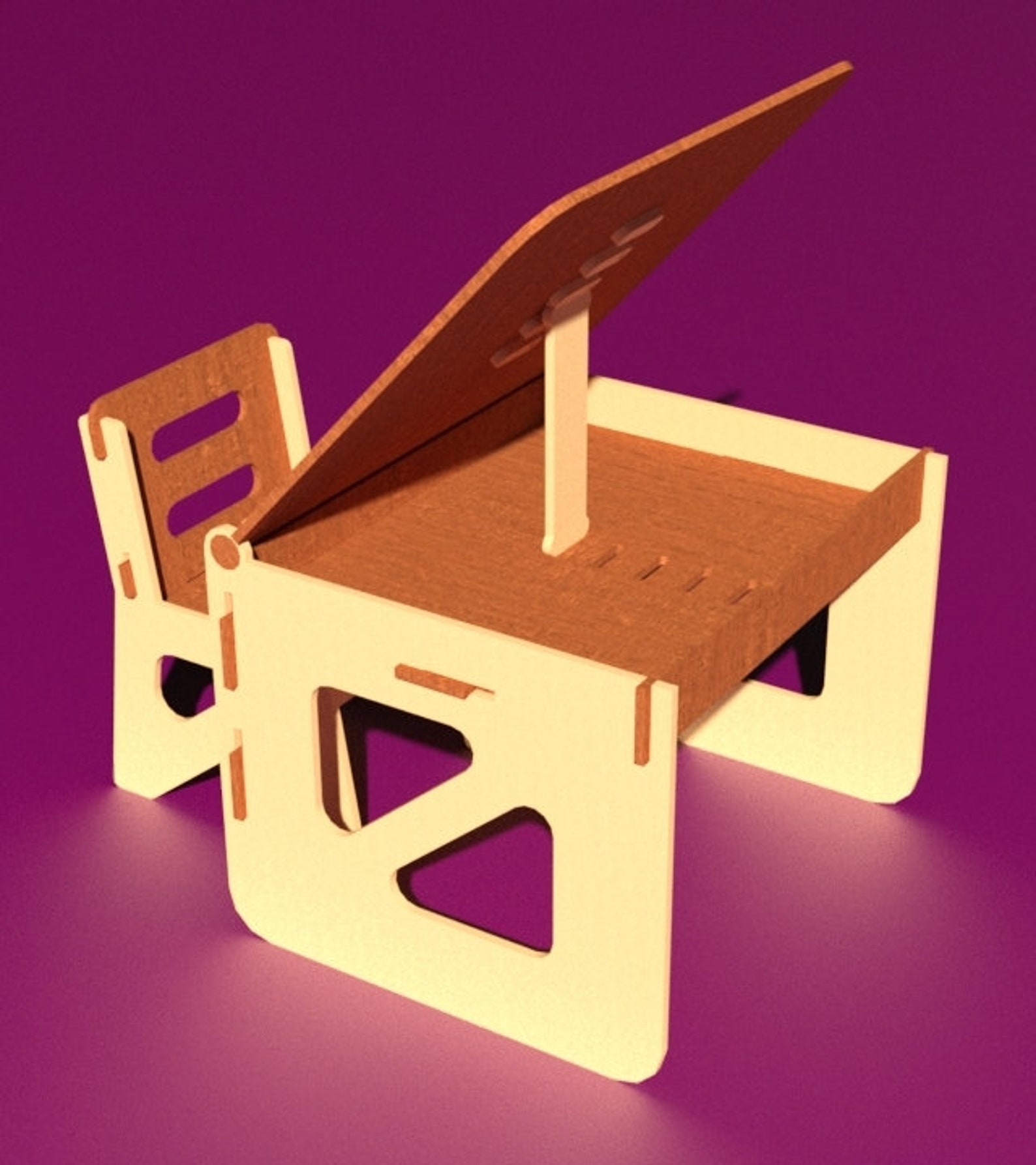 School Desk and Chair for a Child, Cnc Pattern, 3d, Laser Cut, Download ...