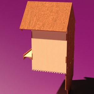 Birdhouse, Cnc Pattern, Cnc Plan, 3d Project, Laser Cut, Download, Ai ...