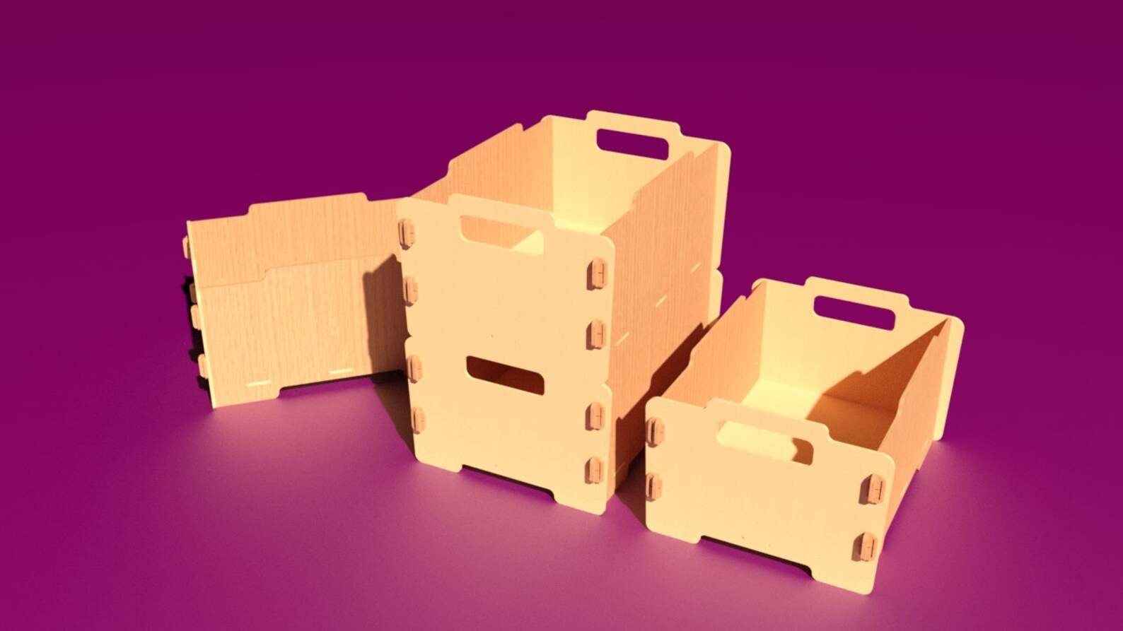 Stackable Storage Box Cnc Pattern Cnc Plan 3d Laser Cut Etsy