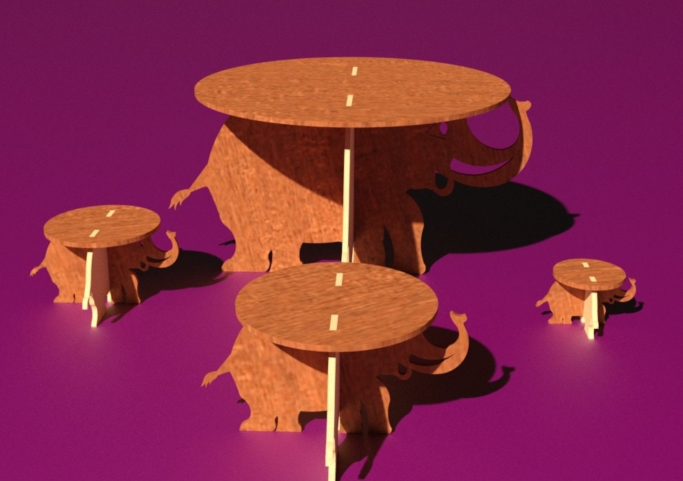 Elephant-stand, Cnc Plan, 3D, Laser Cut, Download, Ai Files, Dwg Files ...