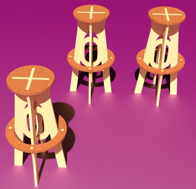 Bar Stool, Bar Furniture, Cnc Pattern, 3d, Laser Cut, Download, Ai ...