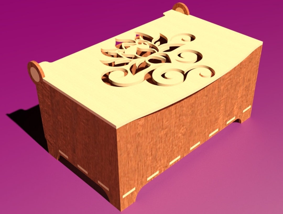 Jewelry Box, Box, CNC Pattern, CNC Plan, DWG Files, 3D Project, Laser ...