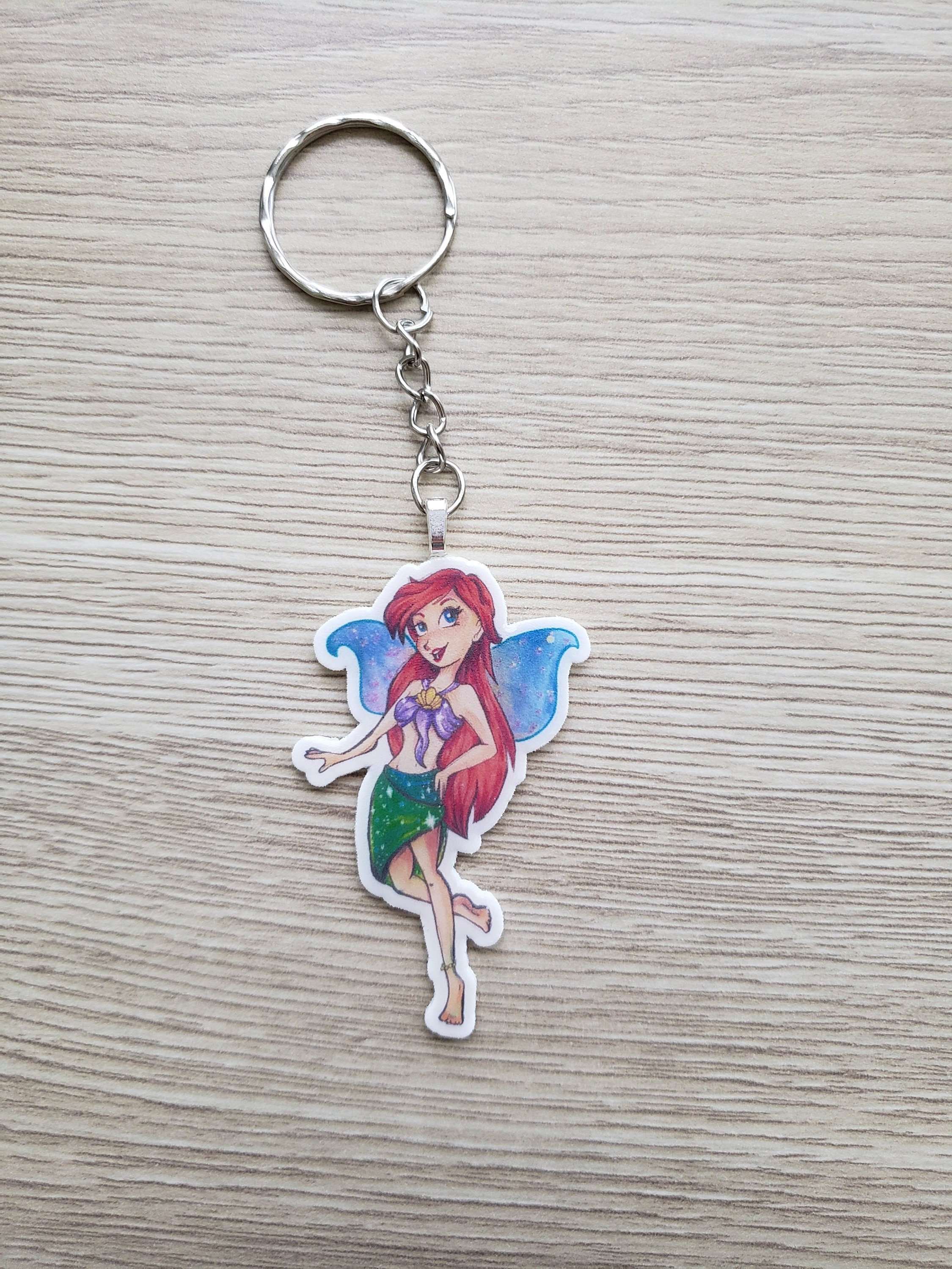 Ariel/the Little Mermaid Disney Winx Club Fairy Faux Acrylic Keychain ...