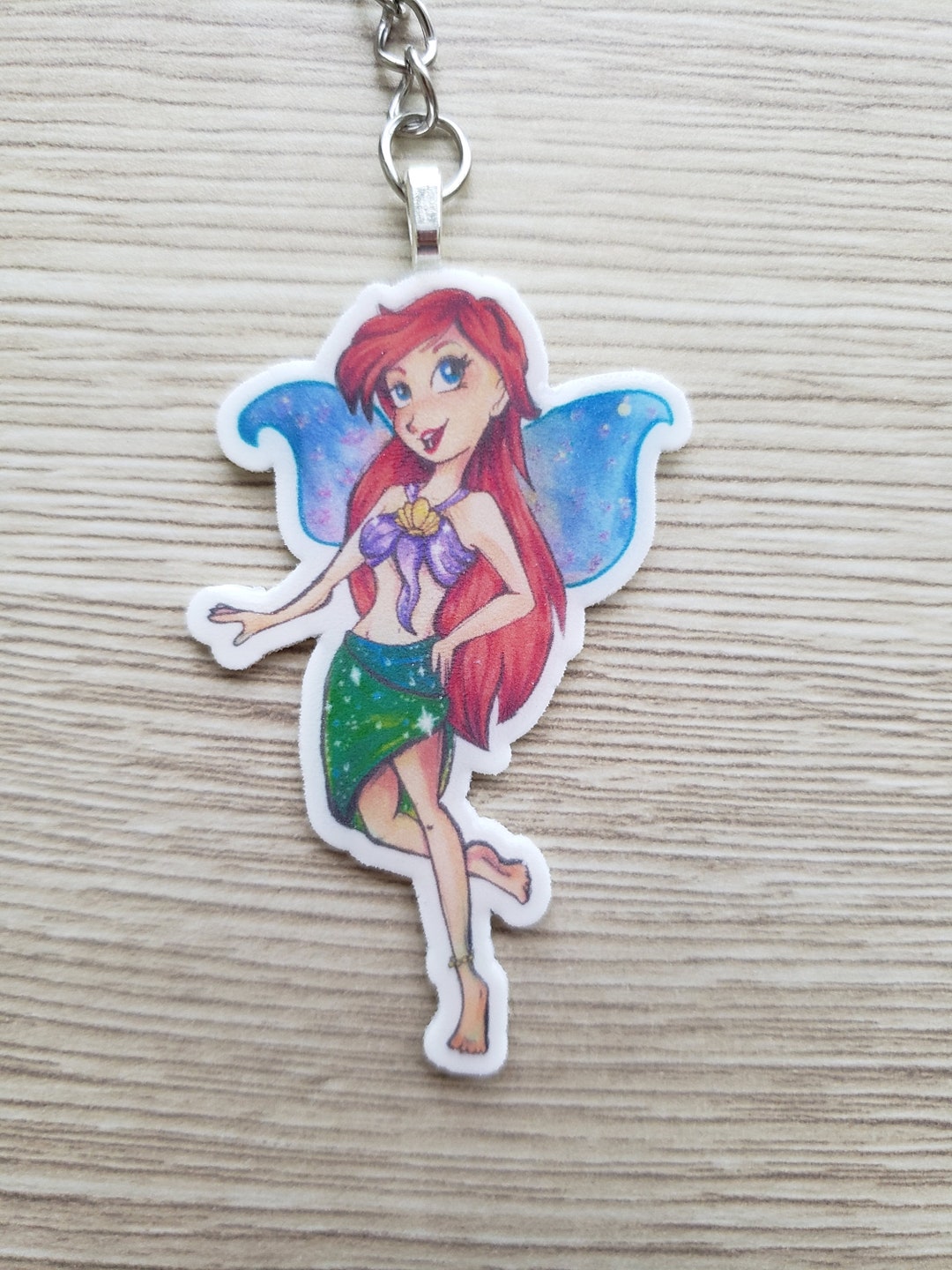 Ariel/the Little Mermaid Disney Winx Club Fairy Faux Acrylic Keychain ...
