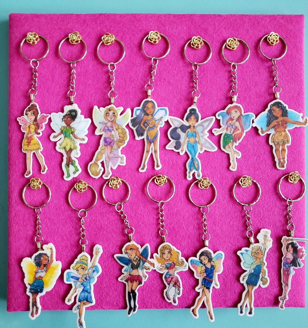 VER. 2-disney Princess/winx Club Crossover Keychains | - Etsy