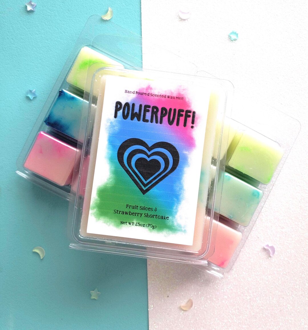 Powerpuff Fruit Slices and Strawberry Shortcake Scent Hand Poured Soy ...